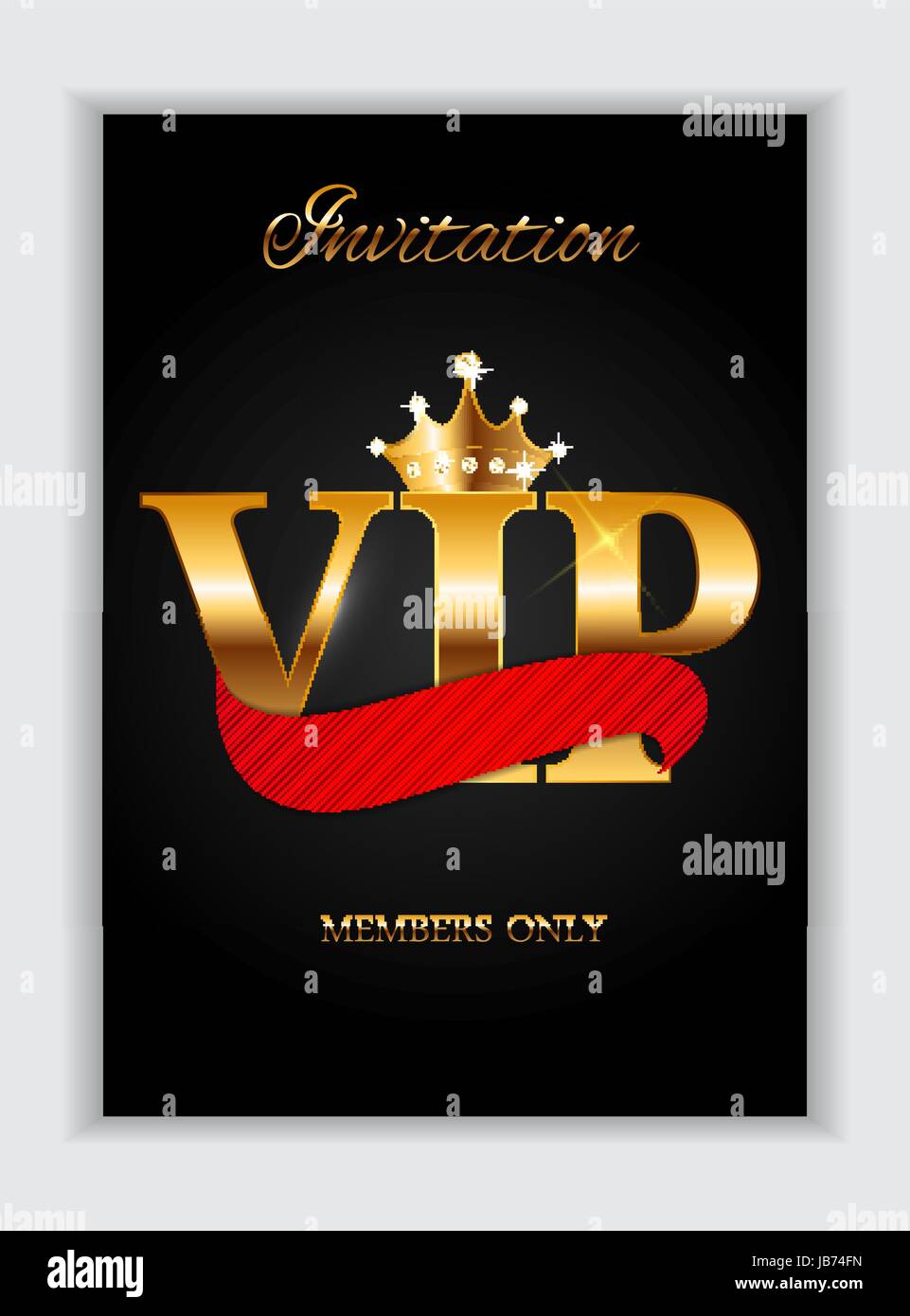 Abstract Luxury VIP Members Only Invitation Background Vector ...