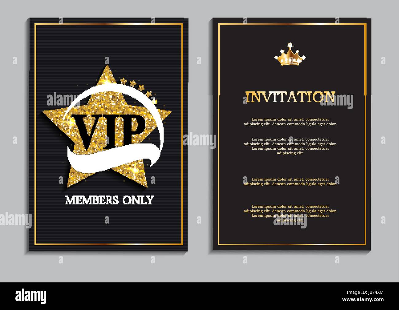 Abstract Luxury VIP Members Only Invitation Background Vector ...