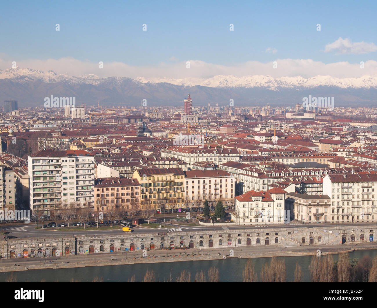 Turin skyline panorama seen from the hills surrounding the city Stock ...