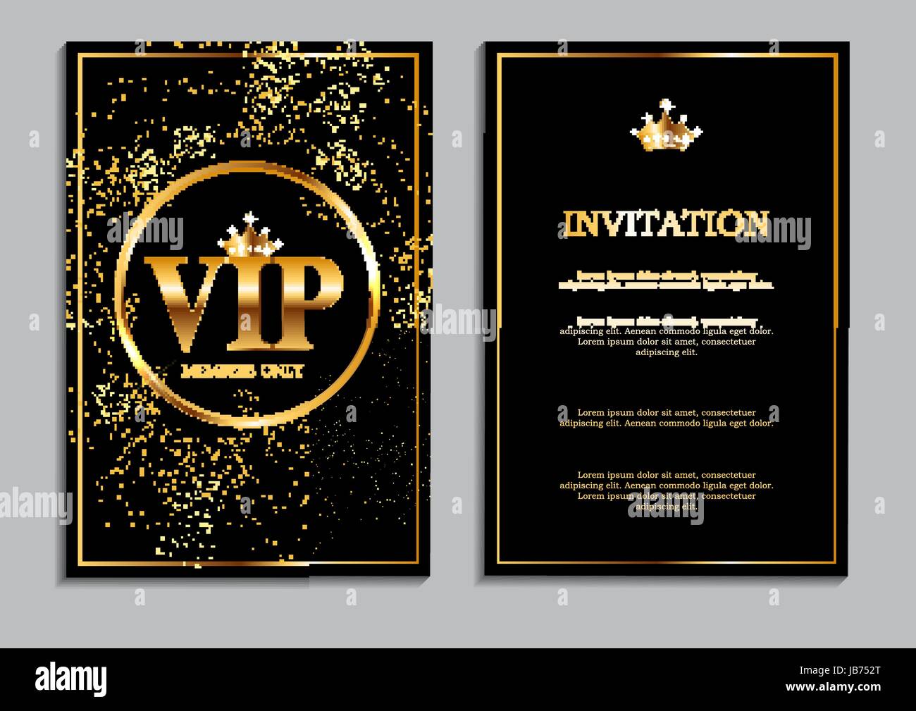 Abstract Luxury VIP Members Only Invitation Background Vector ...