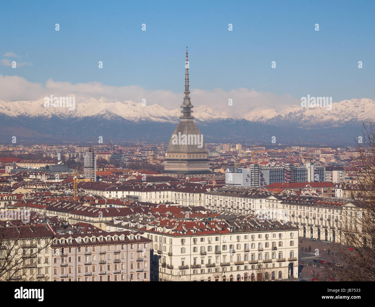 Turin skyline panorama seen from the hills surrounding the city Stock ...