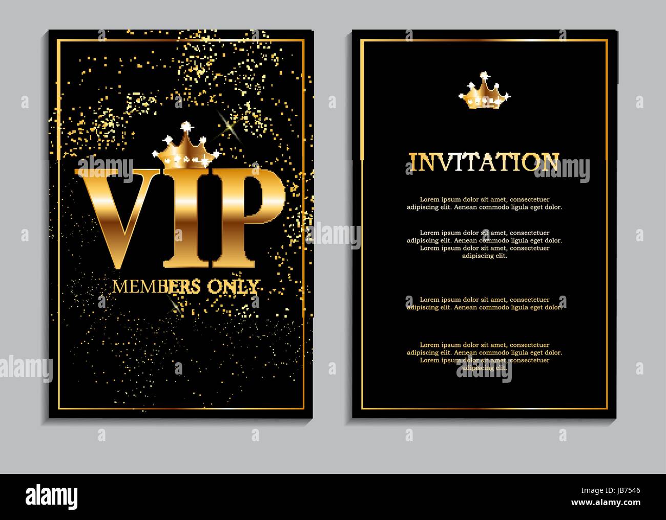 Abstract Luxury VIP Members Only Invitation Background Vector ...