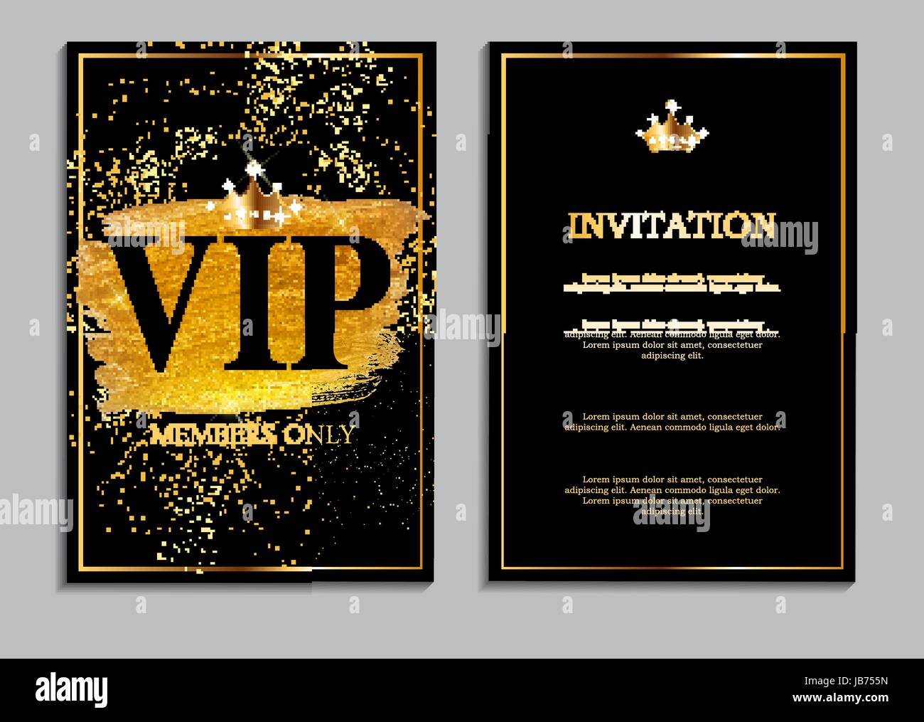 Abstract Luxury VIP Members Only Invitation Background Vector ...