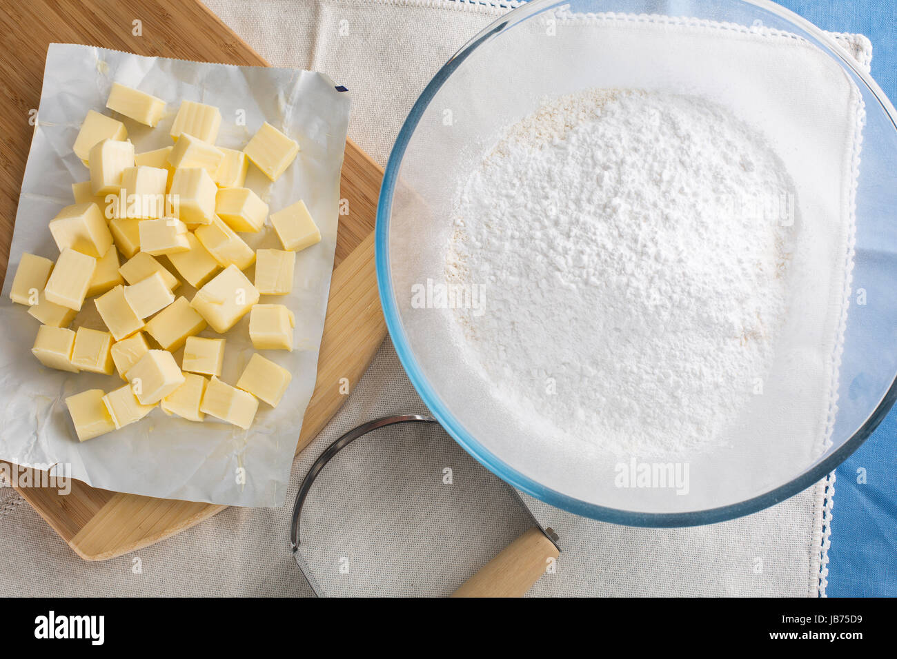 Ingredients for making pastries Stock Photo - Alamy