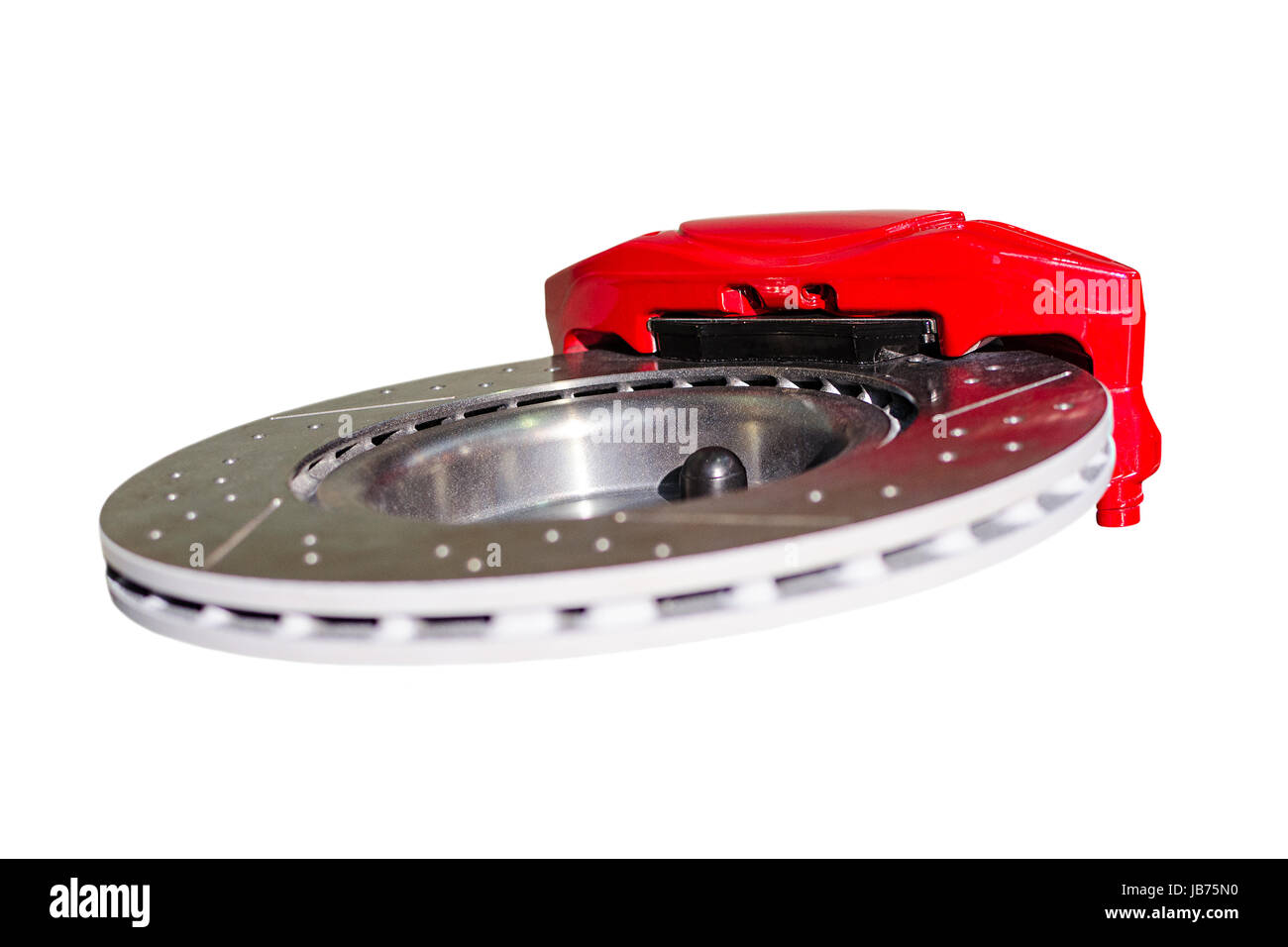 Mechanism of automobile disc brakes system isolated on white Stock ...