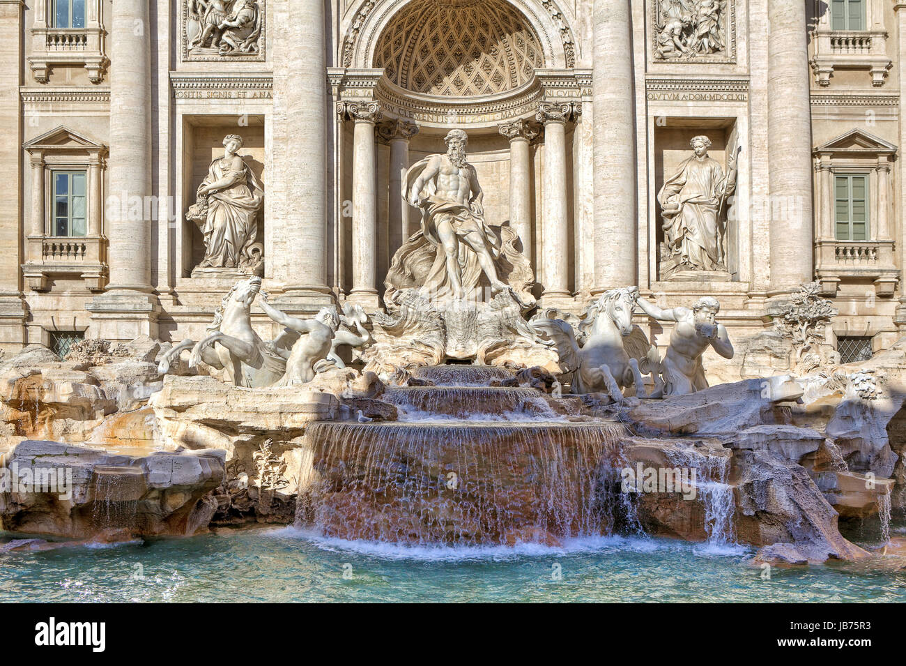 Facade of famous Trevi Fountain in Rome, Italy Stock Photo - Alamy