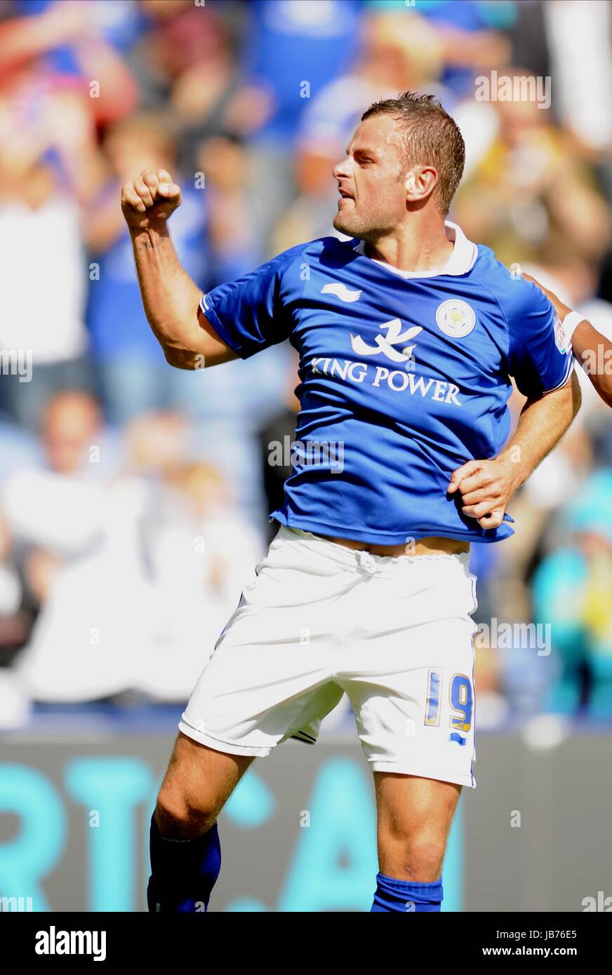 RICHIE WELLENS CELEBRATES GOAL LEICESTER CITY V SOUTHAMPTON KING POWER ...