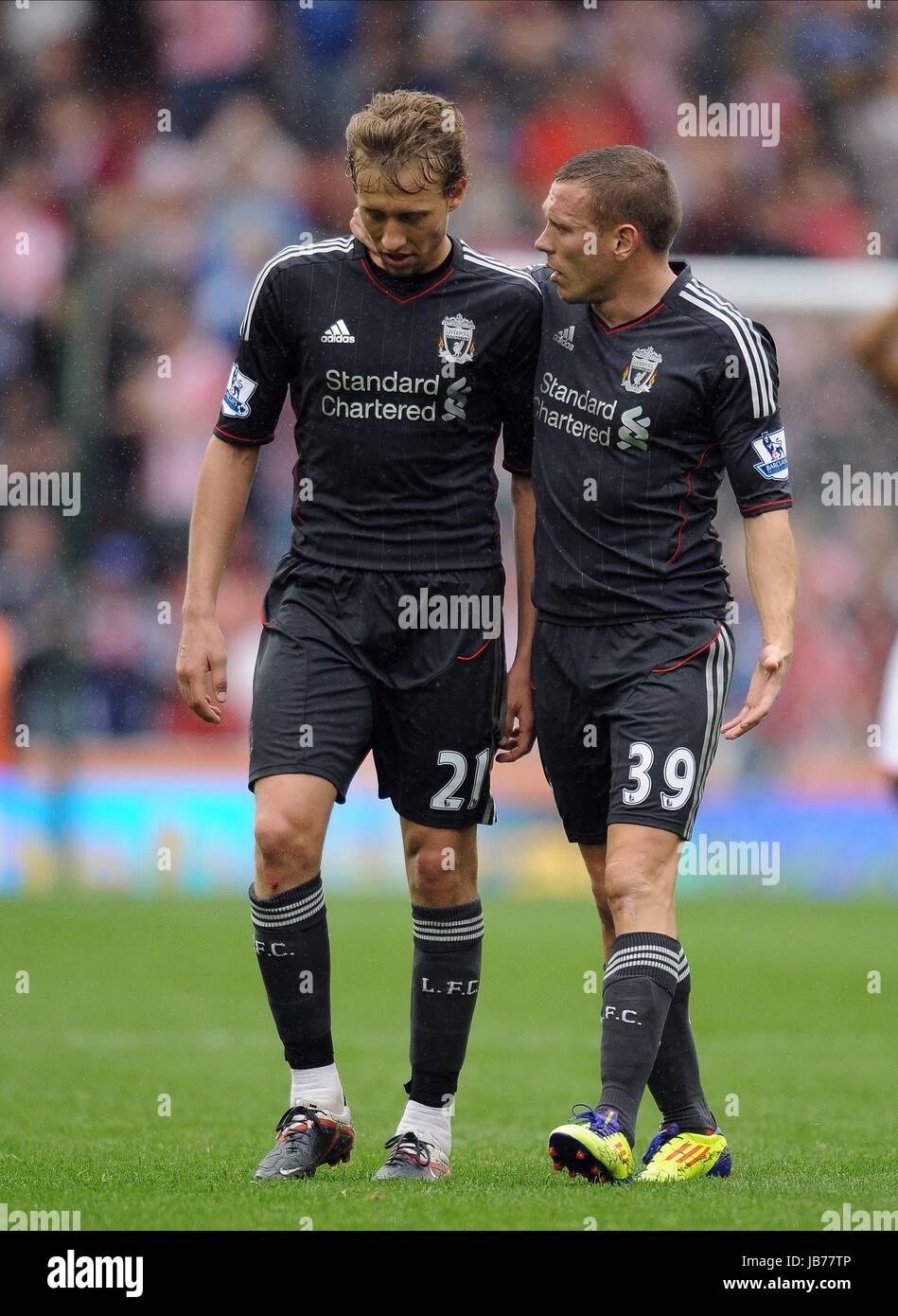 LUCAS CRAIG BELLAMY LIVERPOOL FC LIVERPOOL FC BRITANNIA STADIUM STOKE ...