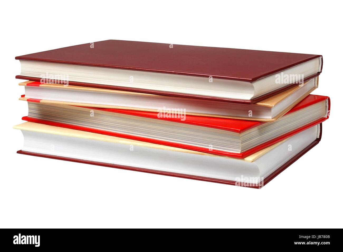 Stack of four books isolated on white background Stock Photo - Alamy