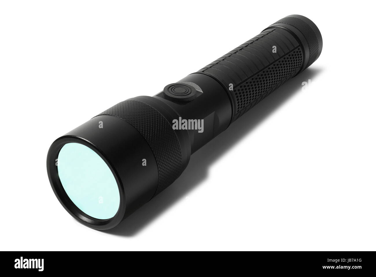 Big electric torch on white background Stock Photo - Alamy