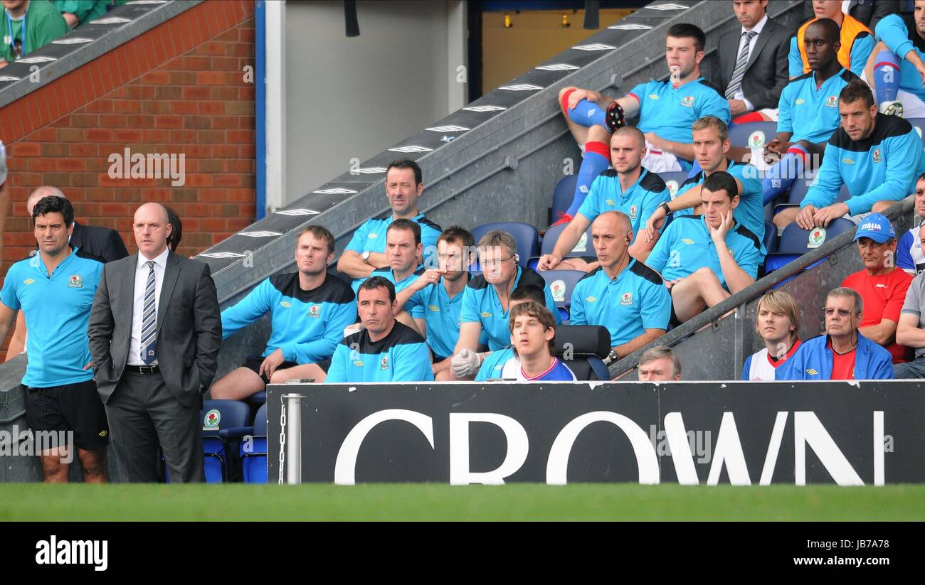 STEVE KEAN & BENCH BLACKBURN V MANCHESTER CITY FC EWOOD PARK BLACKBURN ...