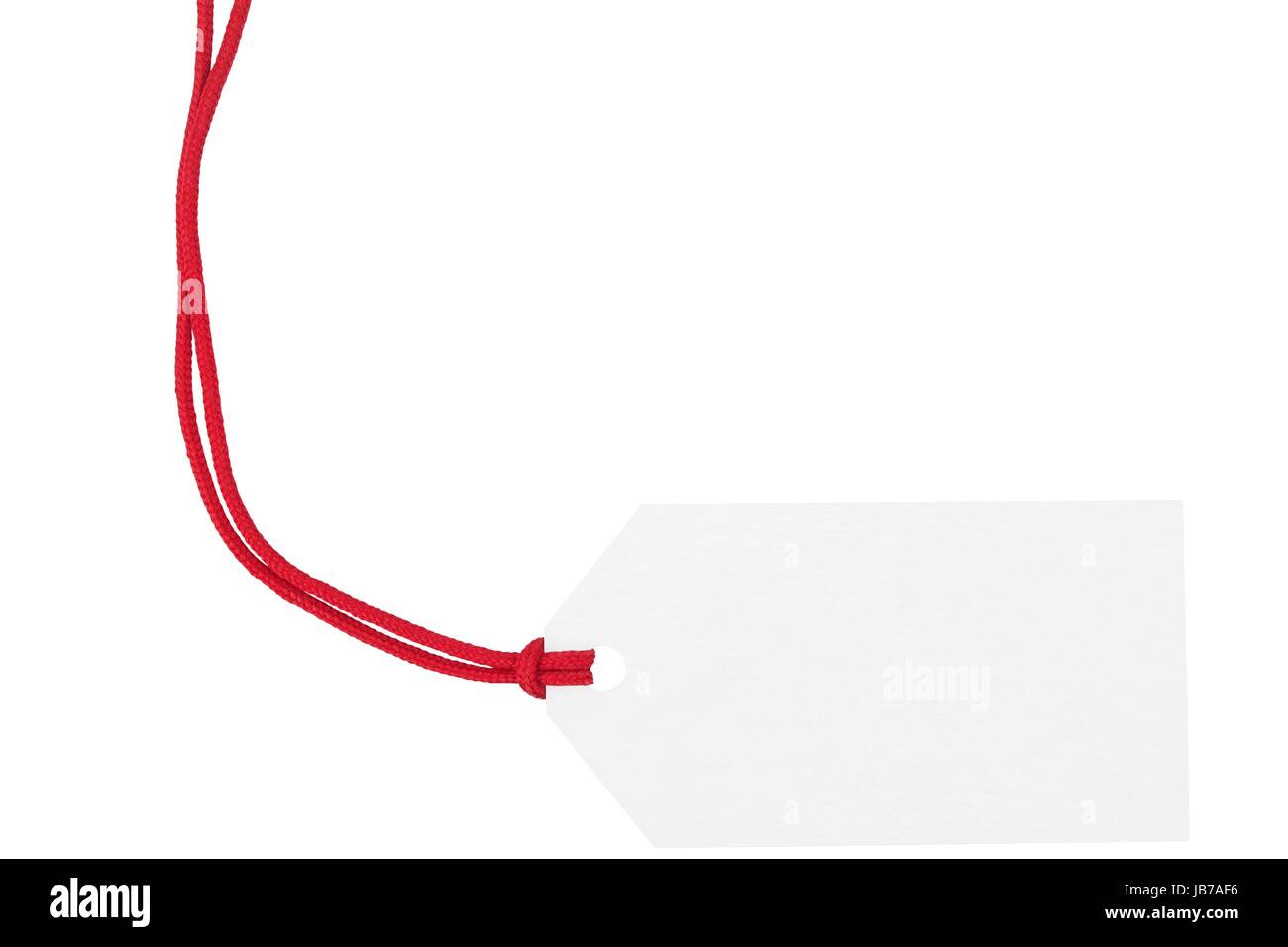 Blank price tag on white background Stock Photo - Alamy