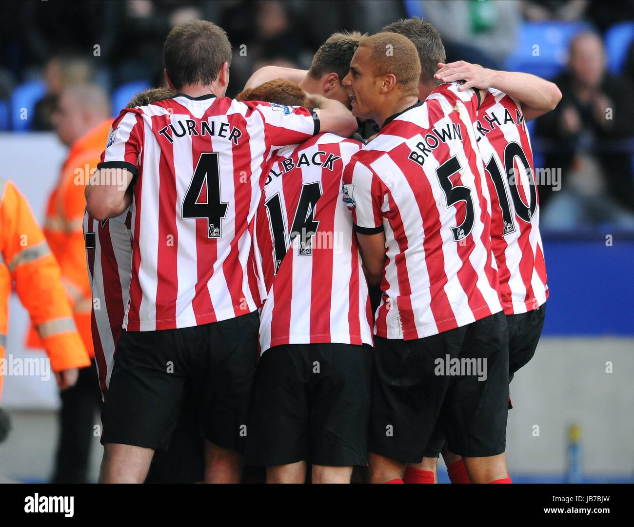 SUNDERLAND CELEBRATE GOAL BOLTON V SUNDERLAND FC REEBOK STADIUM BOLTON ...