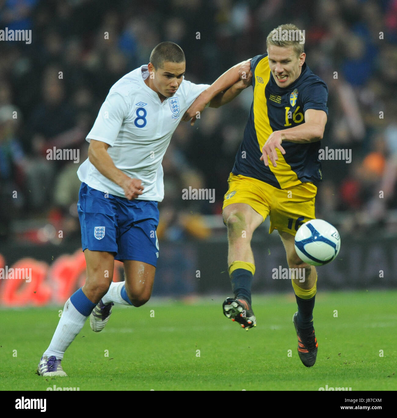 JACK RODWELL & PONTUS WERNBLOO ENGLAND V SWEDEN WEMBLEY STADIUM LONDON ...