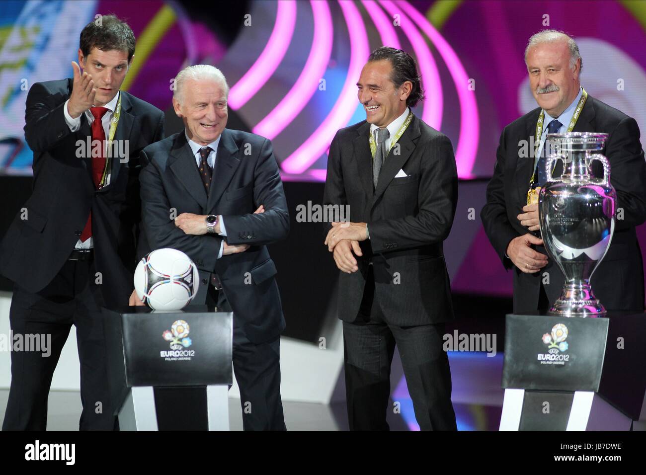 SLAVEN BILIC GIOVANNI TRAPATT UEFA EURO 2012 FINAL DRAW PALACE OF ARTS ...