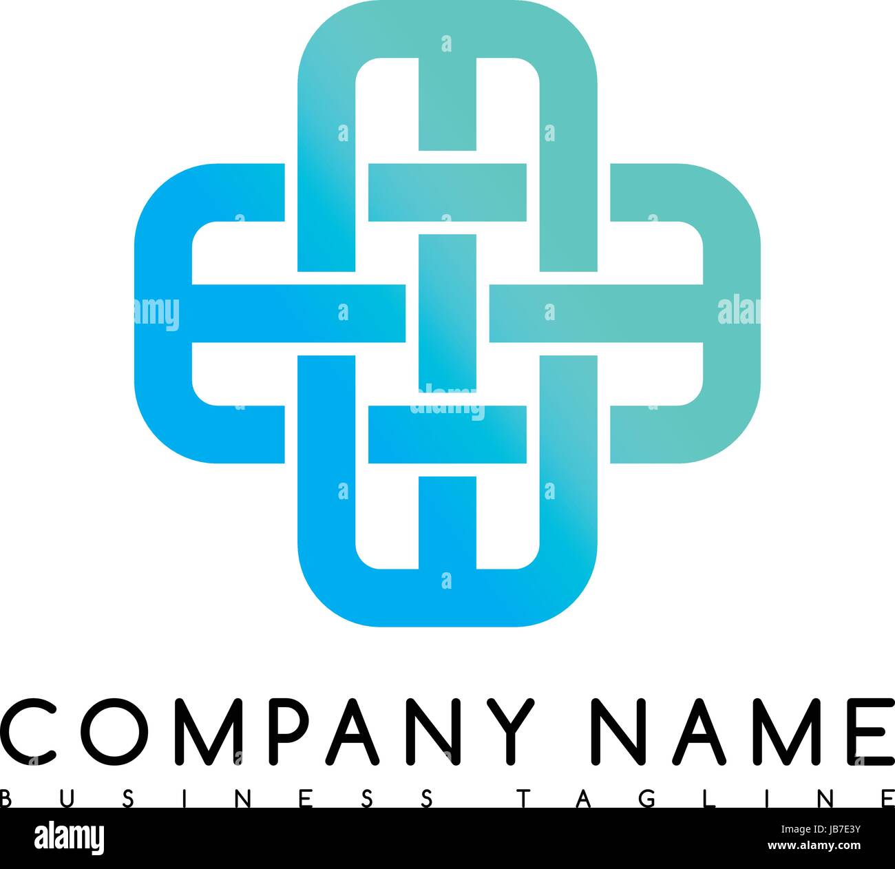 Vector Business emblem blue knot symbol curve looped icon logo logotype ...