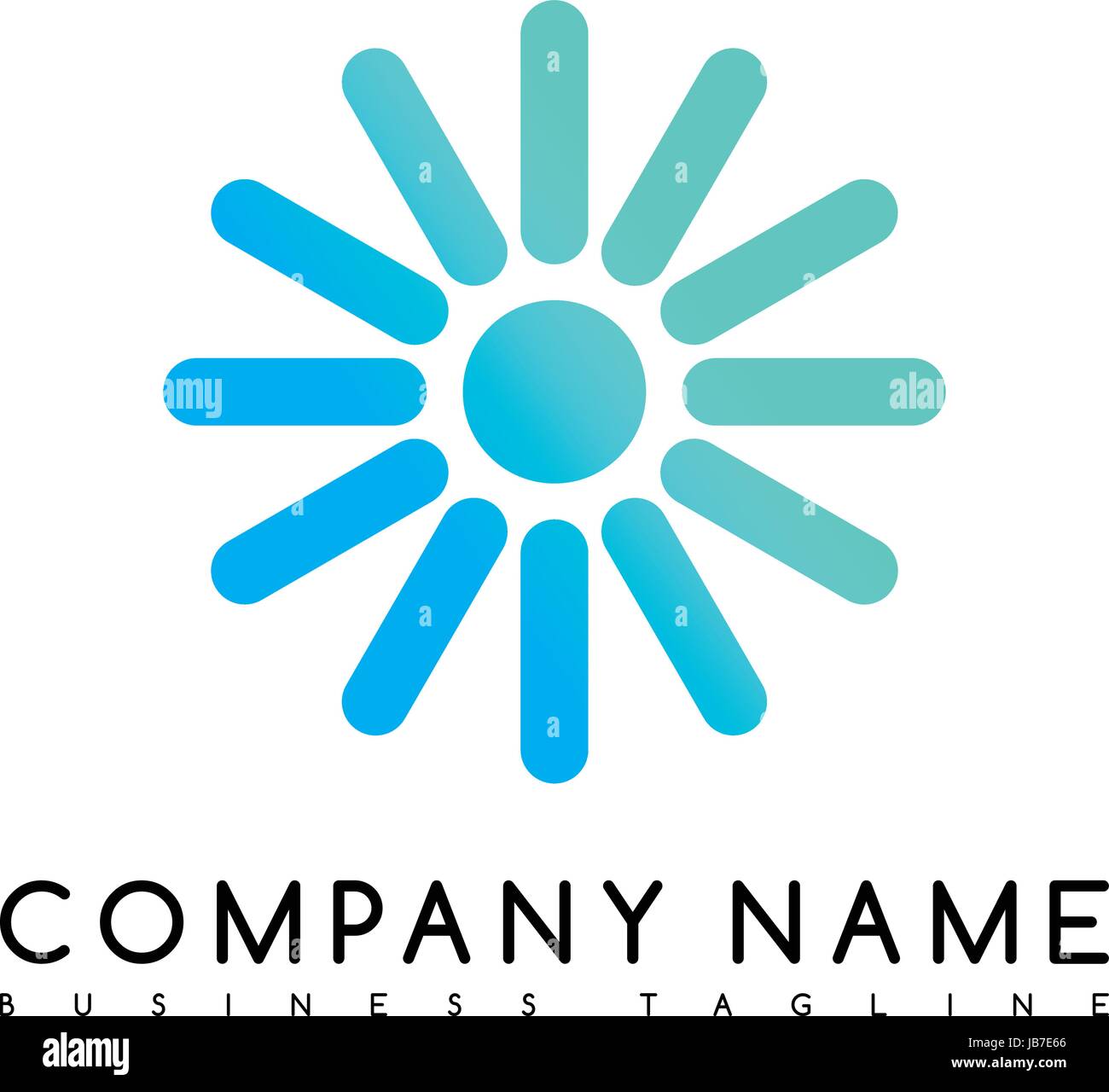 round circle logo logotype brand template vector art illustration Stock ...