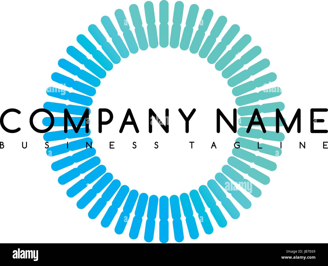 round circle logo logotype brand template vector art illustration Stock ...
