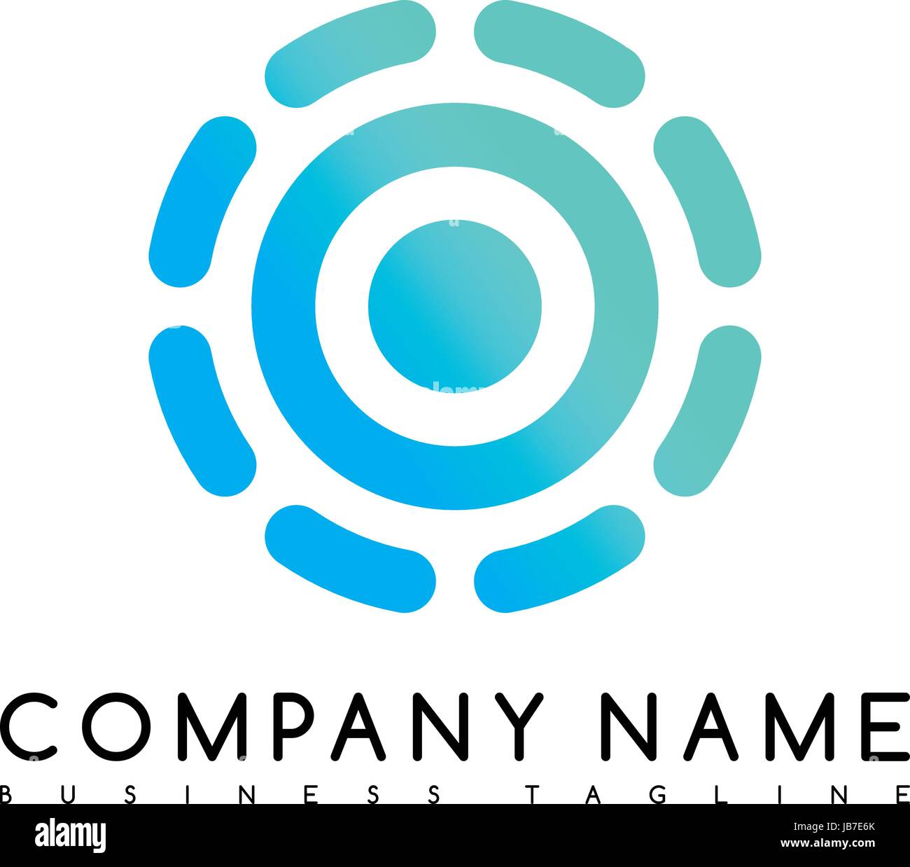 round circle logo logotype brand template vector art illustration Stock ...