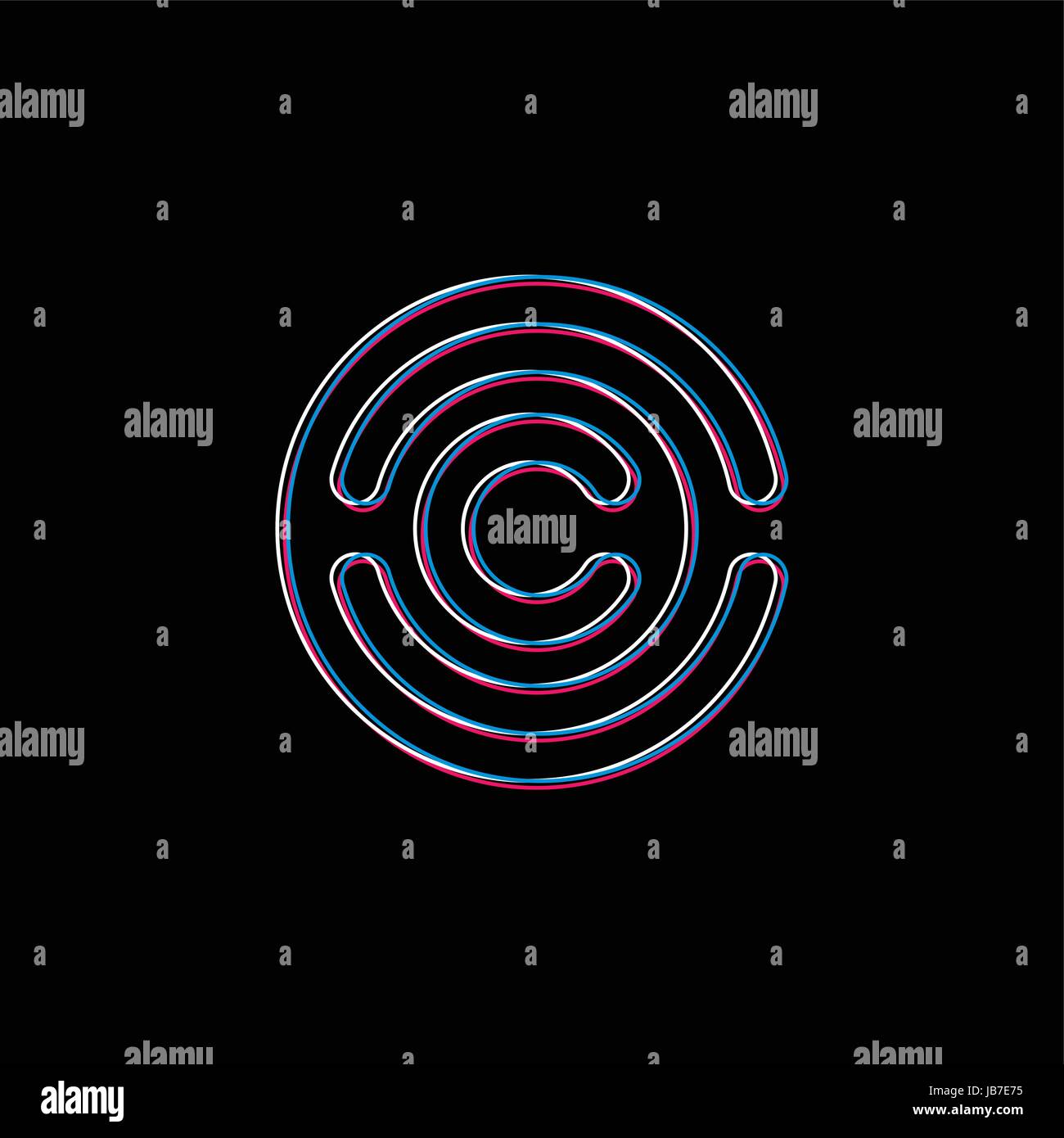 round circle logo logotype brand template vector art illustration Stock ...