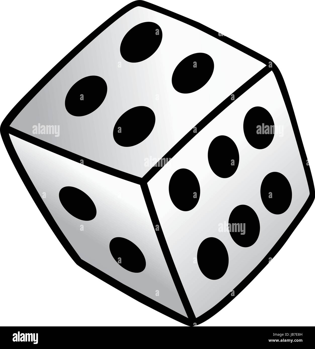 white dice risk taker gamble vector art illustration Stock Vector Image ...