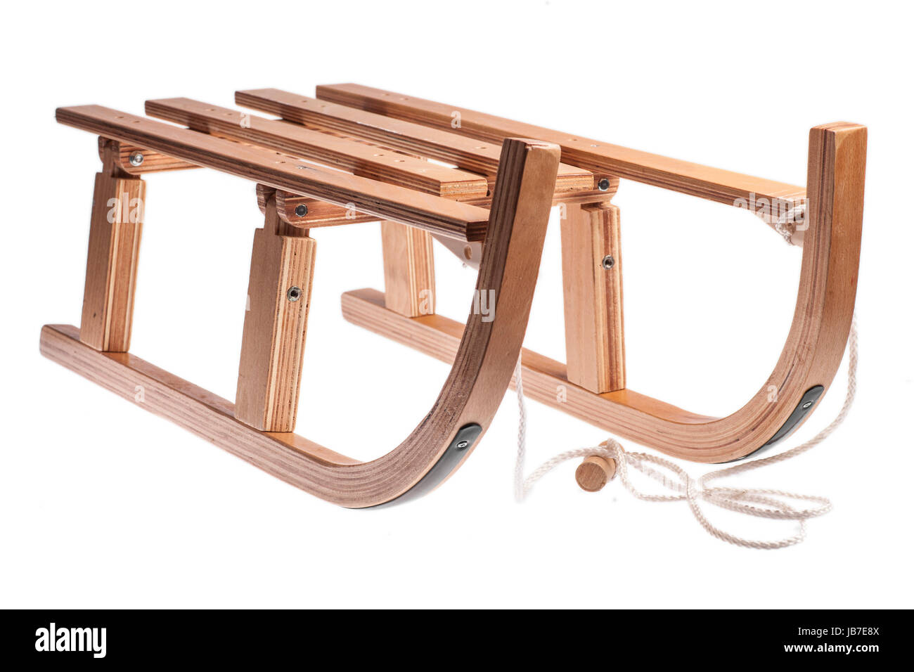 Color picture of a vintage wooden sledge isolated on white Stock Photo ...