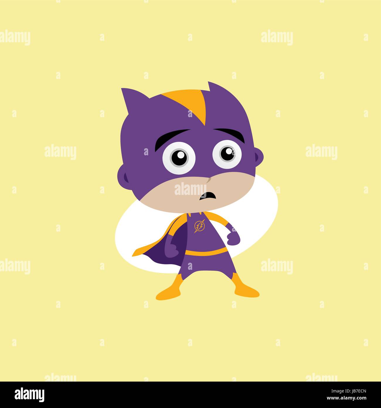 Adorable and amazing cartoon superhero in classic pose vector Stock ...
