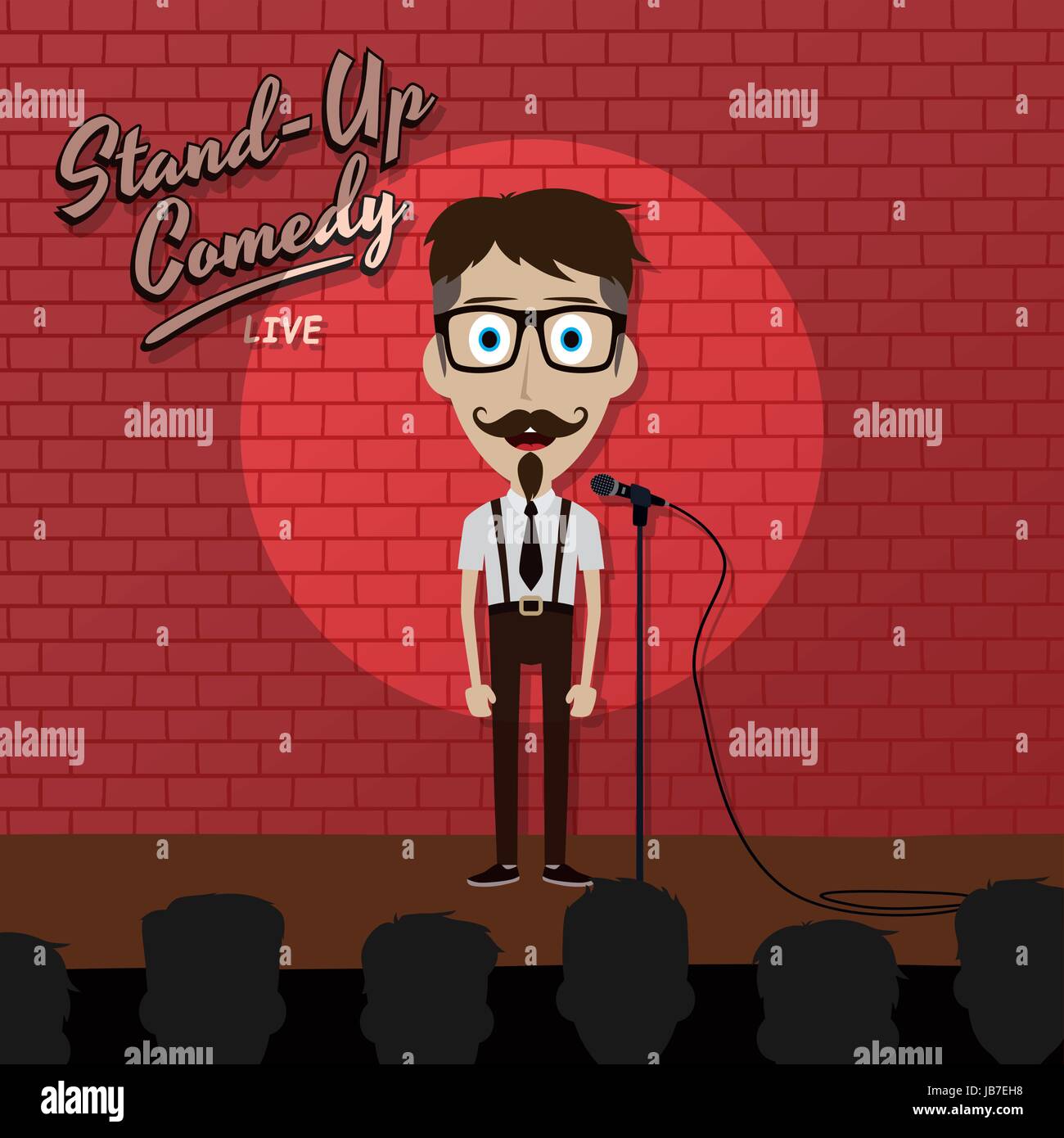 Male stand up comedian cartoon hi-res stock photography and images - Alamy