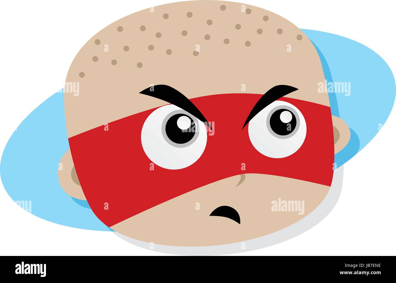 Adorable and amazing cartoon superhero head in classic expression ...