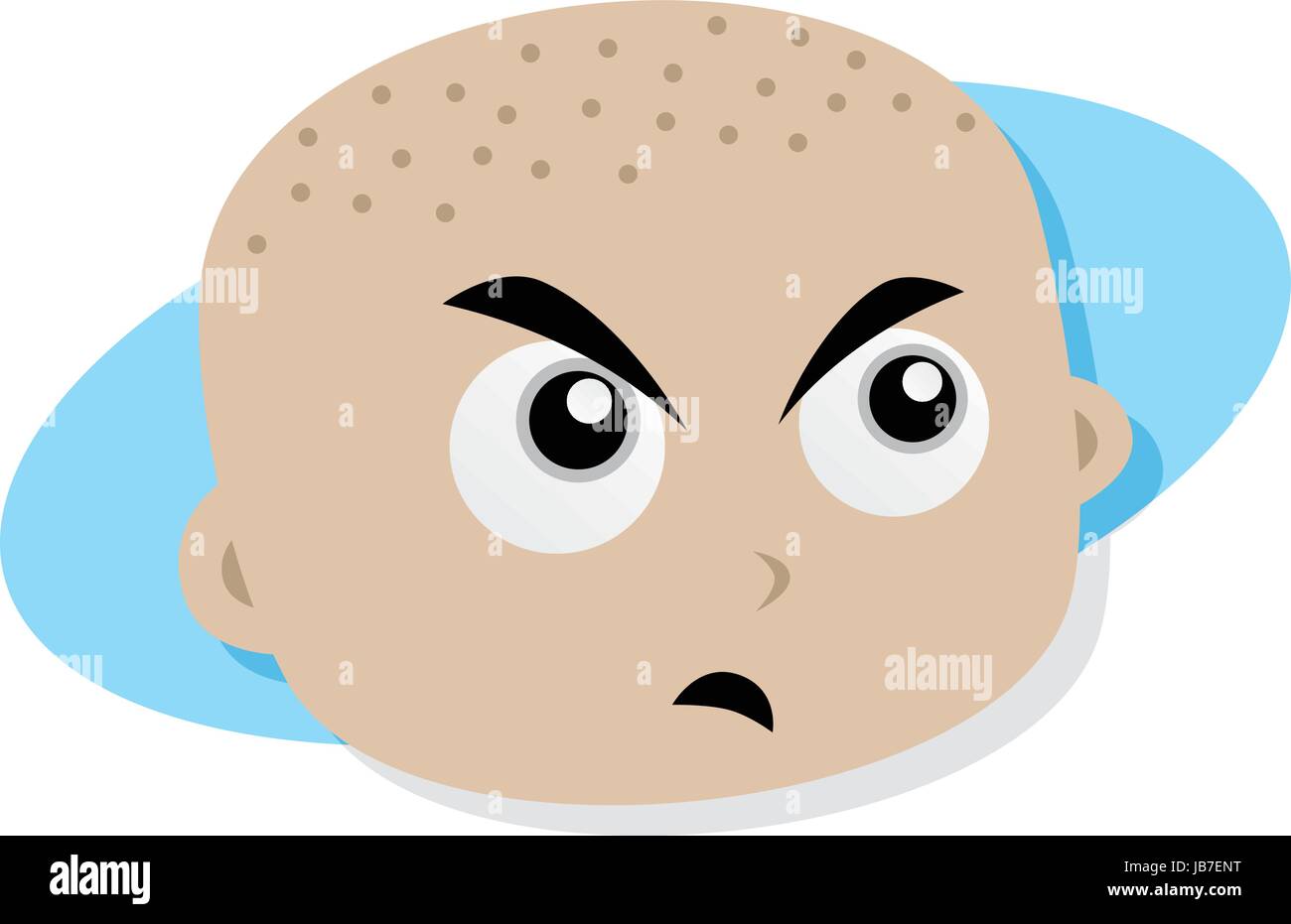 Adorable and amazing cartoon superhero head in classic expression ...