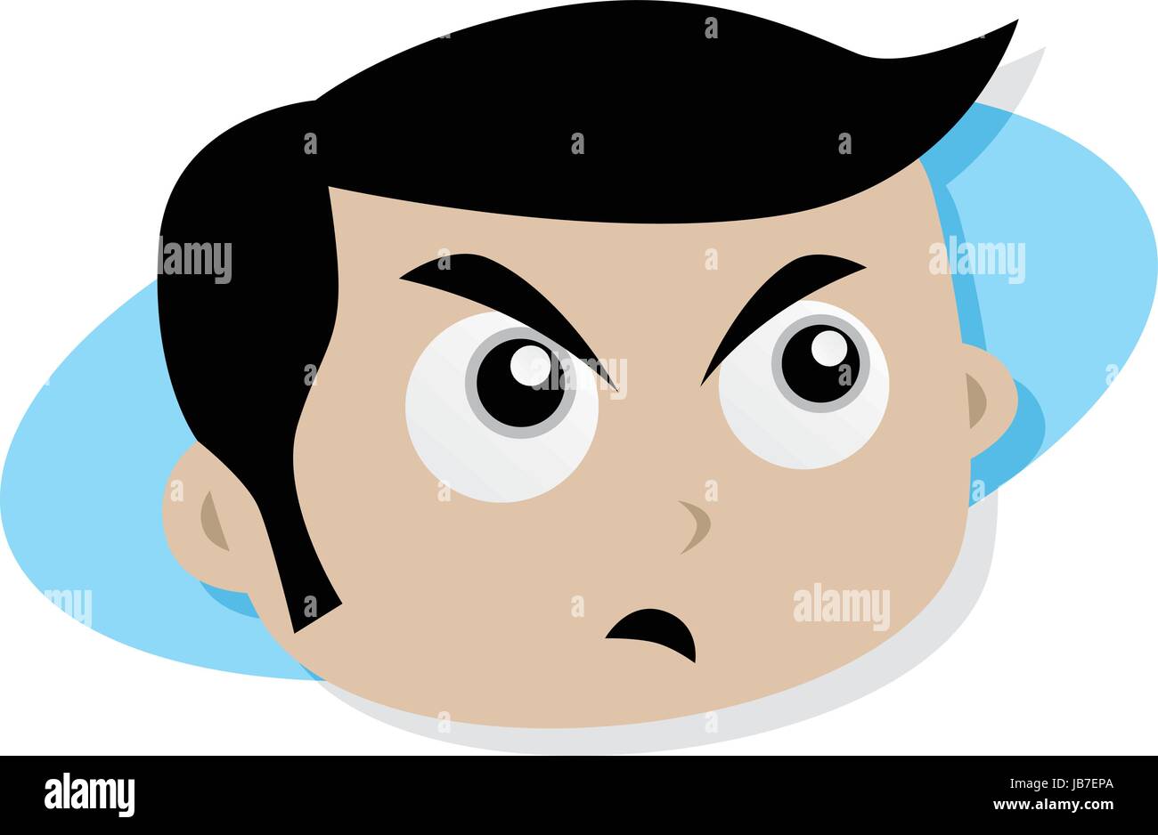 Adorable and amazing cartoon superhero head in classic expression ...