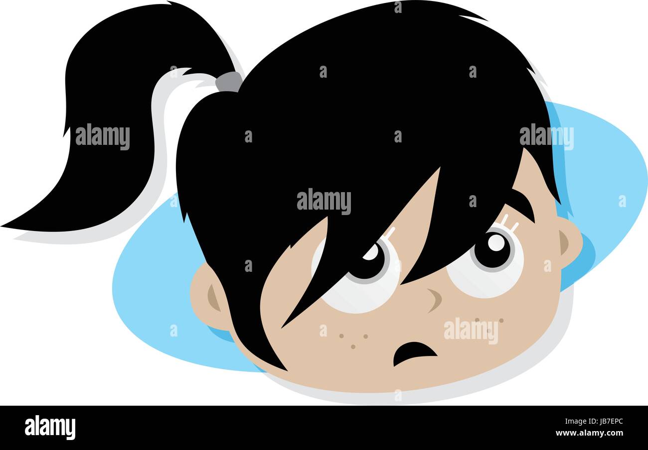 Adorable and amazing woman cartoon superhero head in classic expression ...