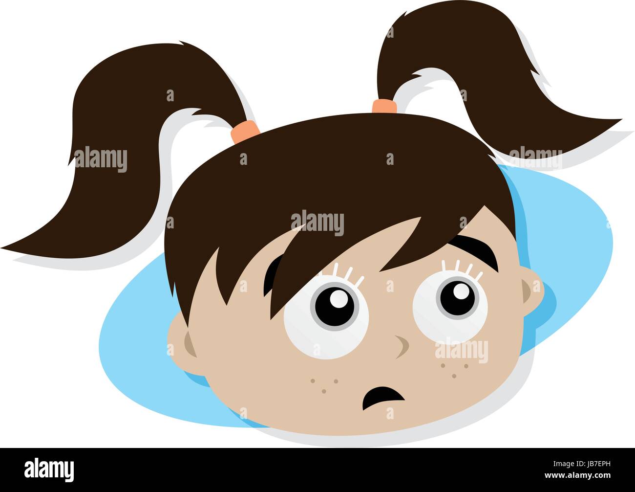 Adorable and amazing woman cartoon superhero head in classic expression ...