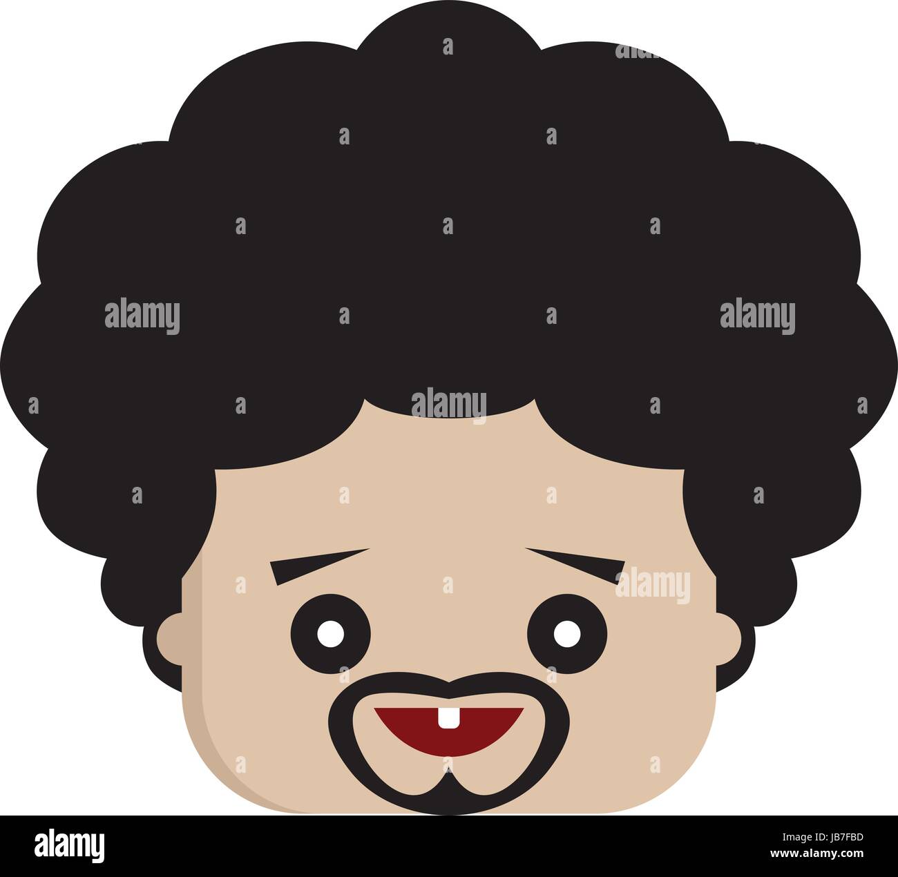 square shape funny expression cartoon head vector art Stock Vector ...