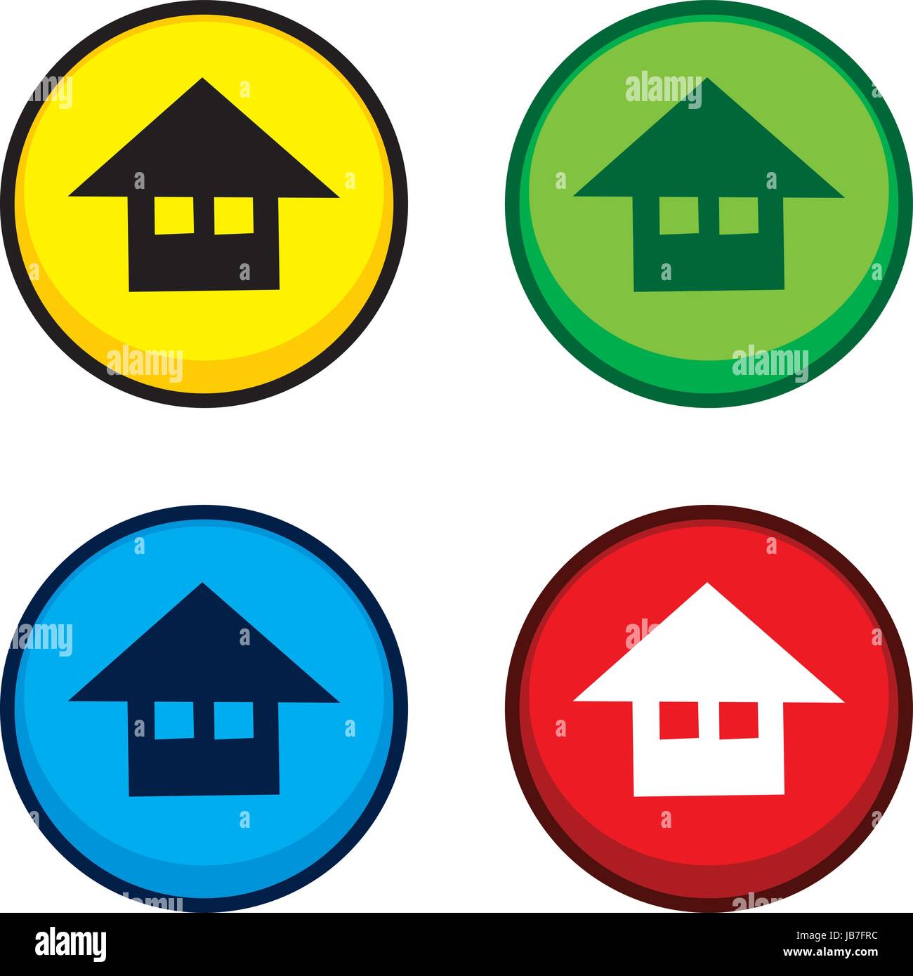 color game asset menu icon button vector art illustration Stock Vector ...