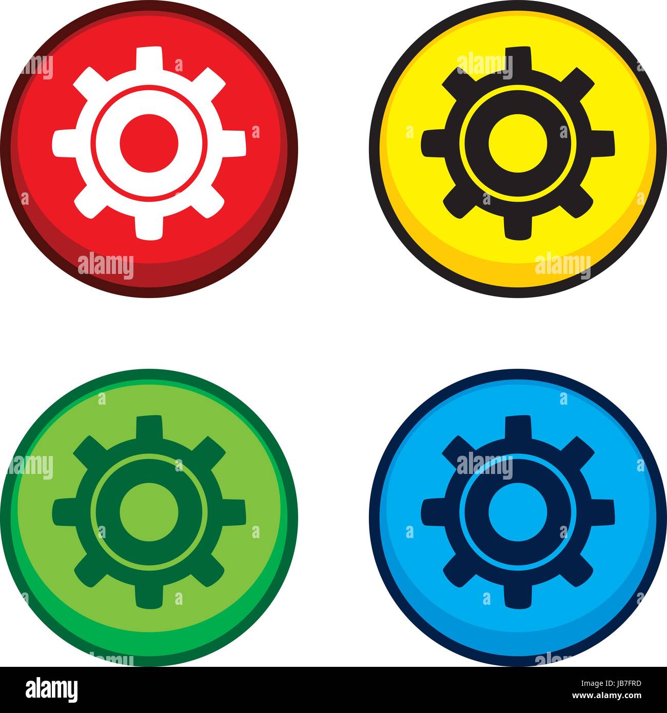 color game asset menu icon button vector art illustration Stock Vector ...