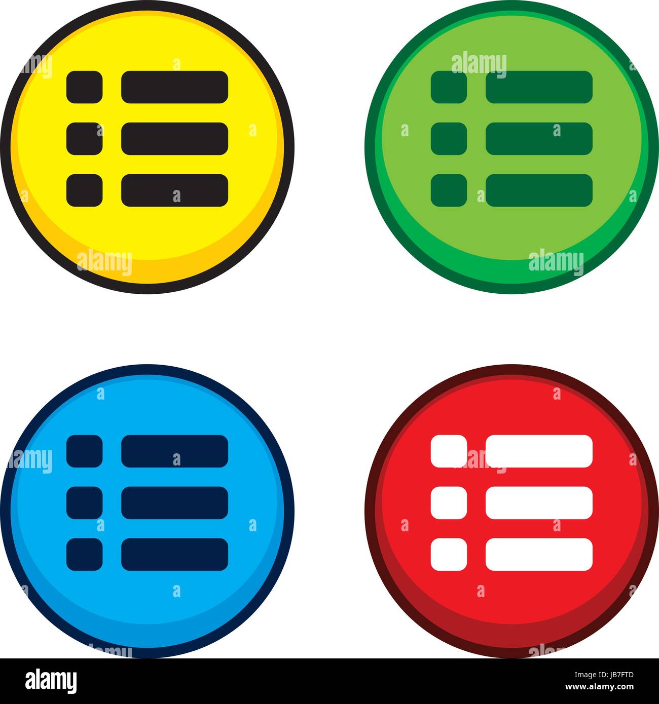 color game asset menu icon button vector art illustration Stock Vector ...