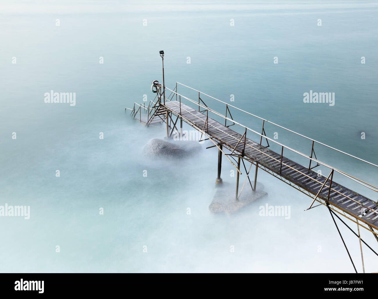 Wooden jetty step hi-res stock photography and images - Alamy