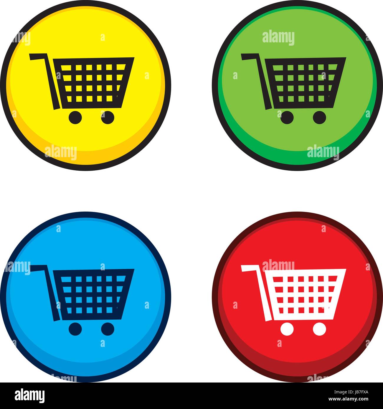 color game asset menu icon button vector art illustration Stock Vector ...