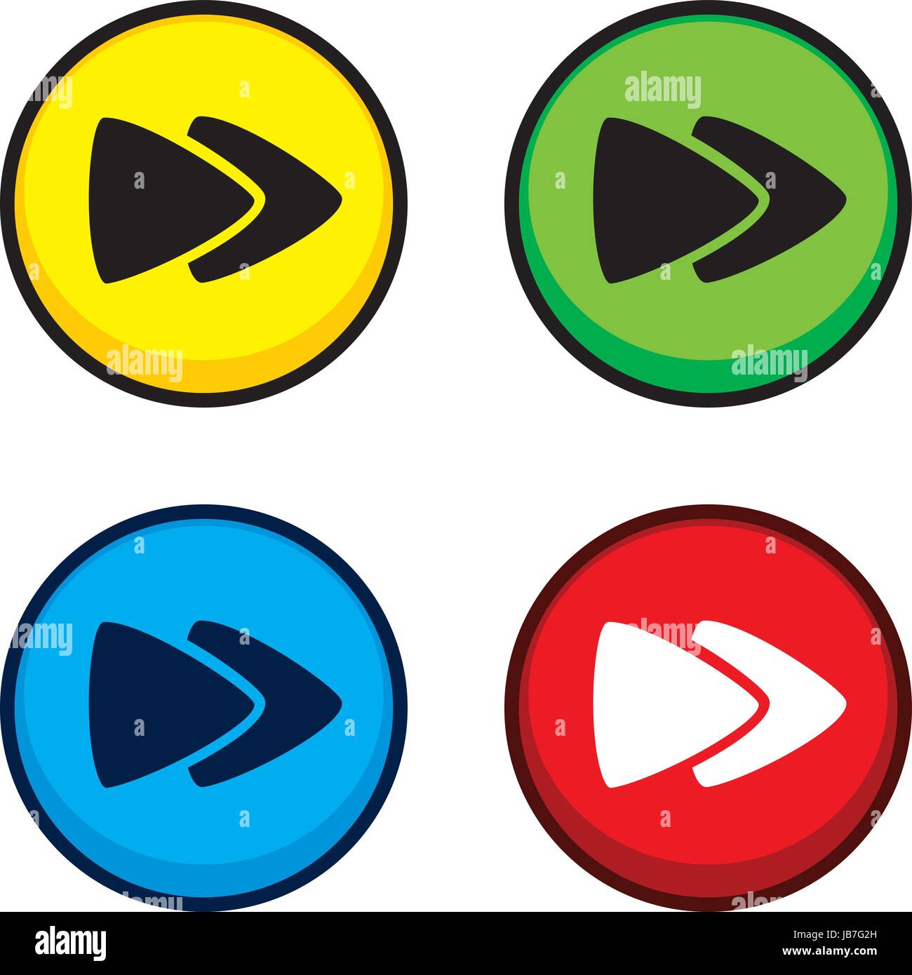 color game asset menu icon button vector art illustration Stock Vector ...