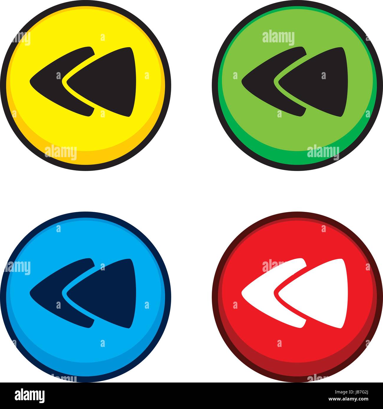 color game asset menu icon button vector art illustration Stock Vector ...