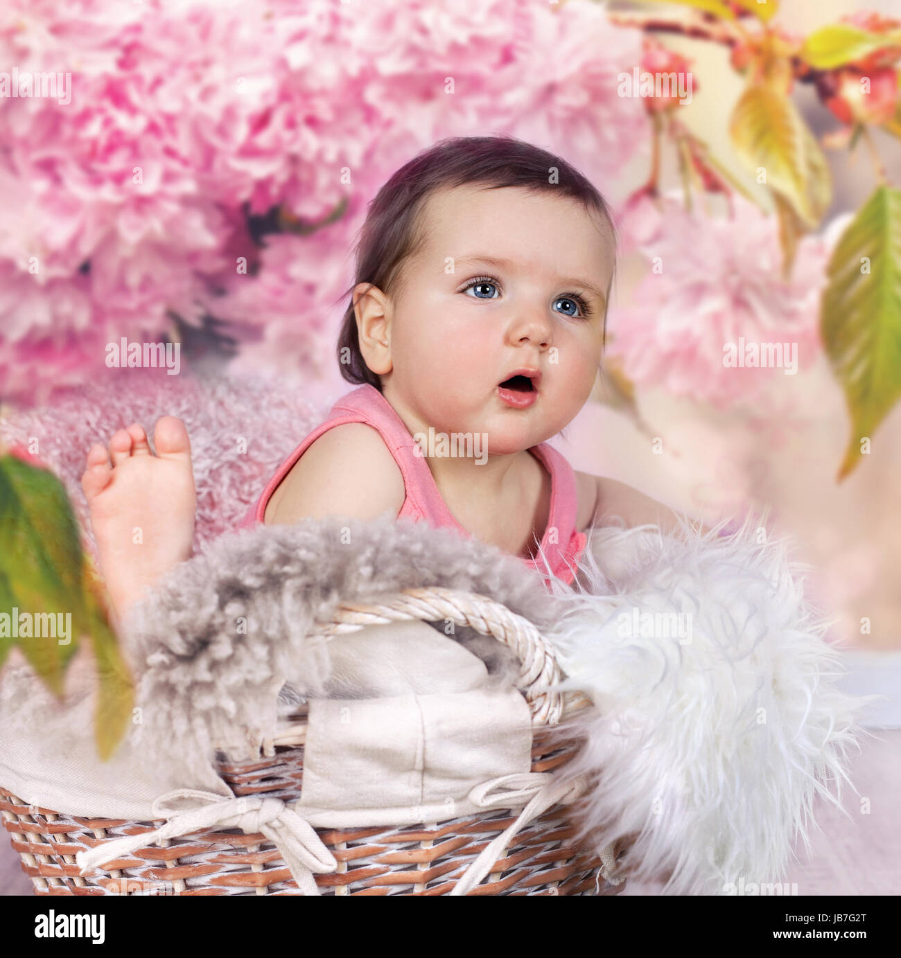 girl in spring cup Stock Photo - Alamy