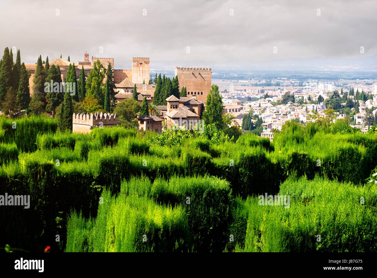 Aerial view city alhambra granada hi-res stock photography and images ...