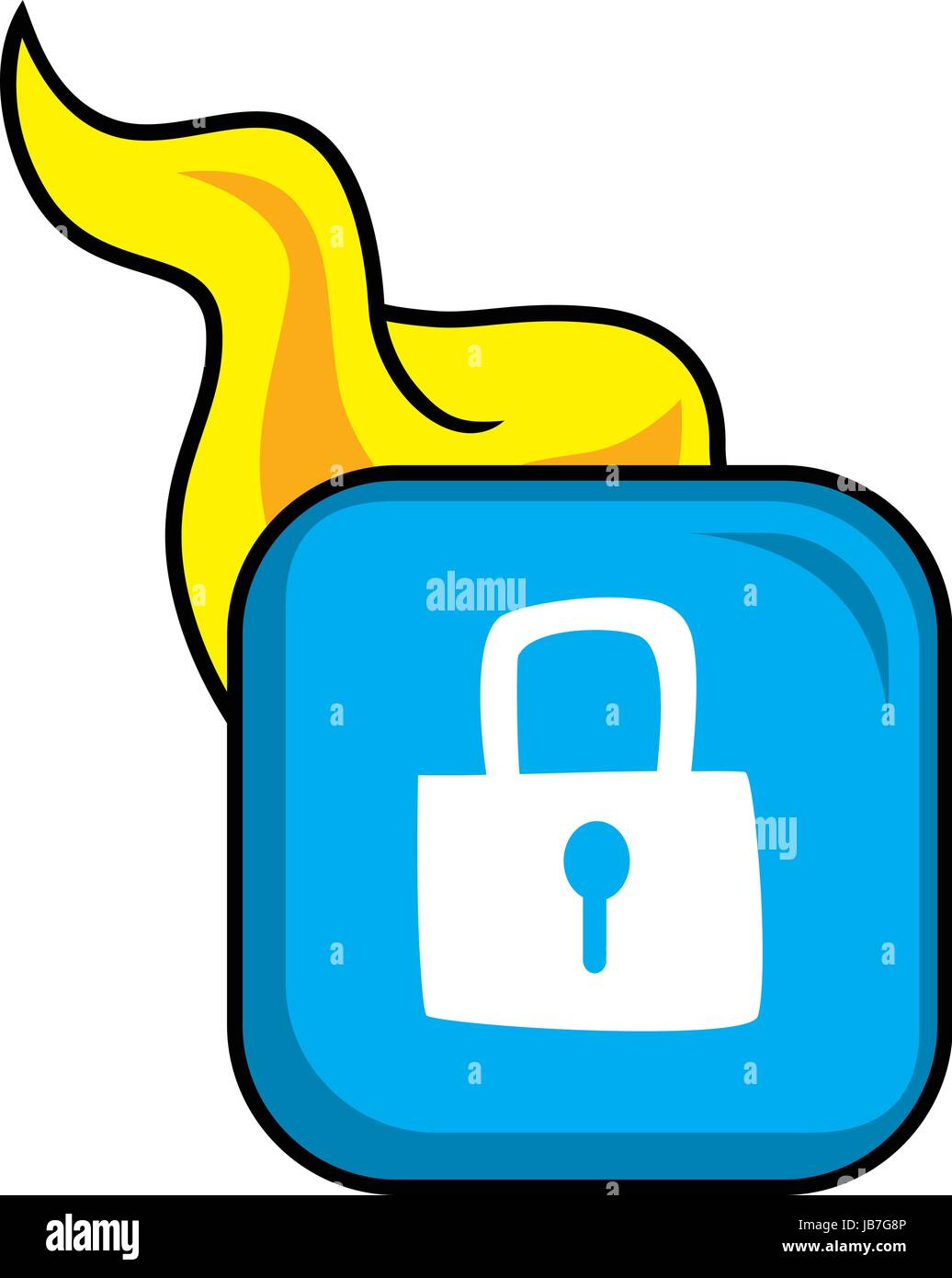 hot flame icon button theme vector art illustration Stock Vector Image ...