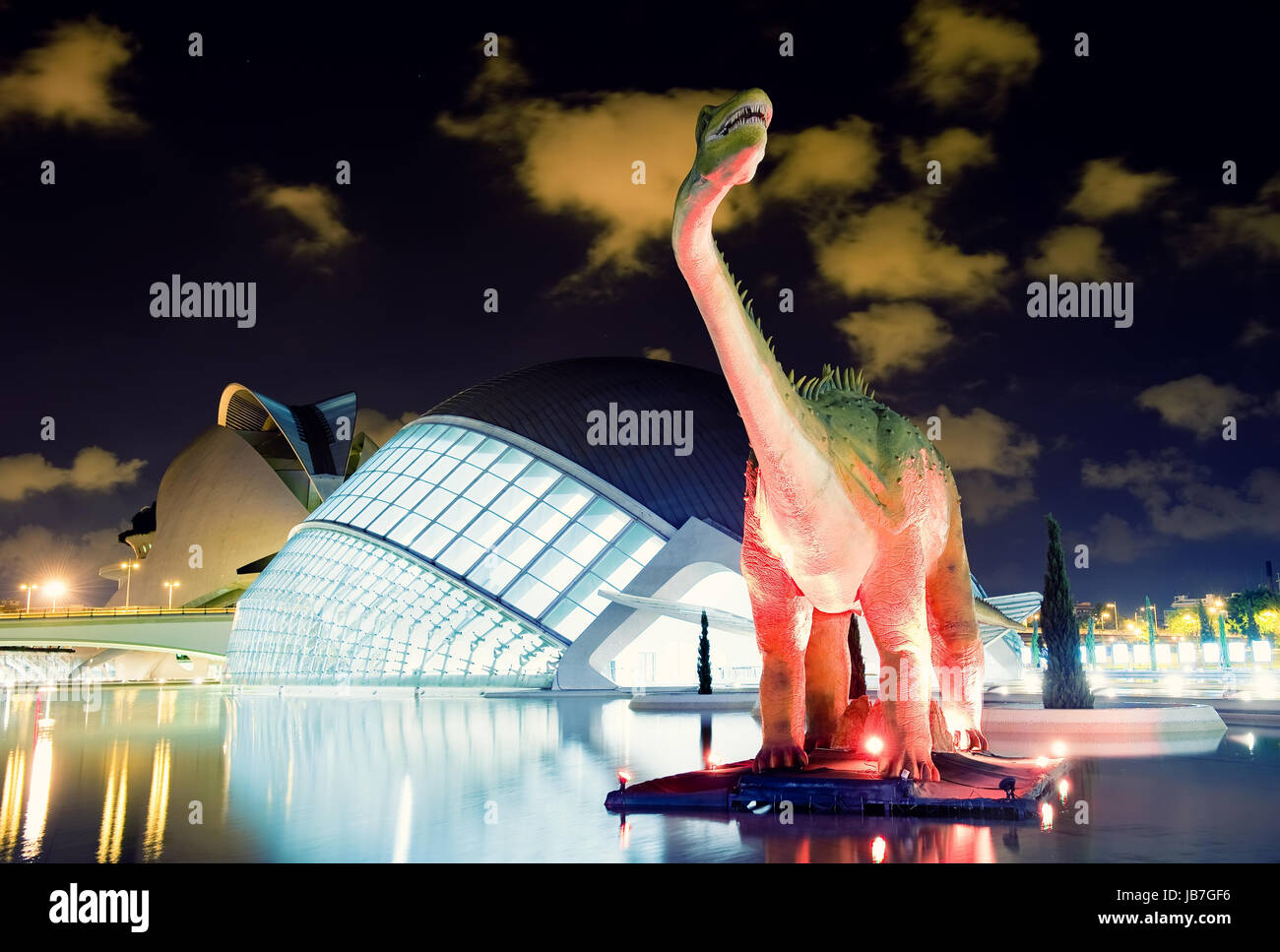 Valencia building night hi-res stock photography and images - Alamy