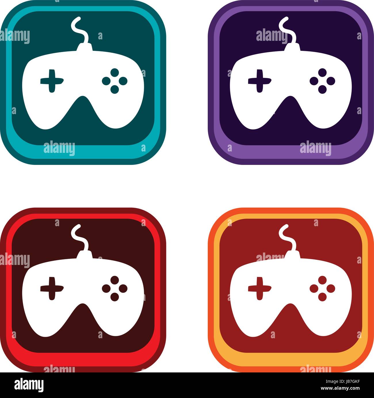 color app icon button game asset theme vector art Stock Vector Image ...