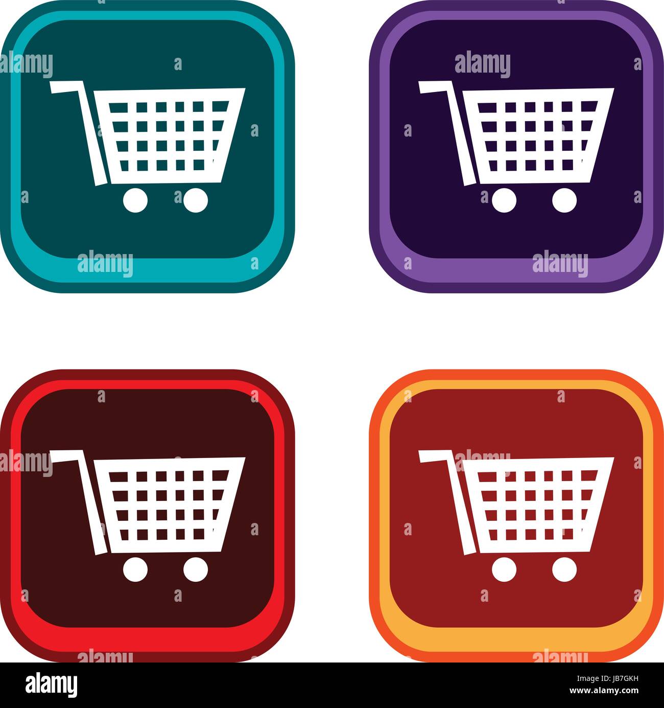 color app icon button game asset theme vector art Stock Vector Image ...