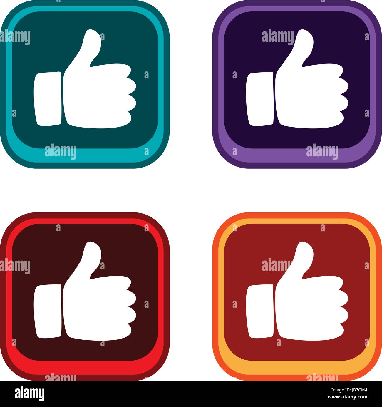 color app icon button game asset theme vector art Stock Vector Image ...