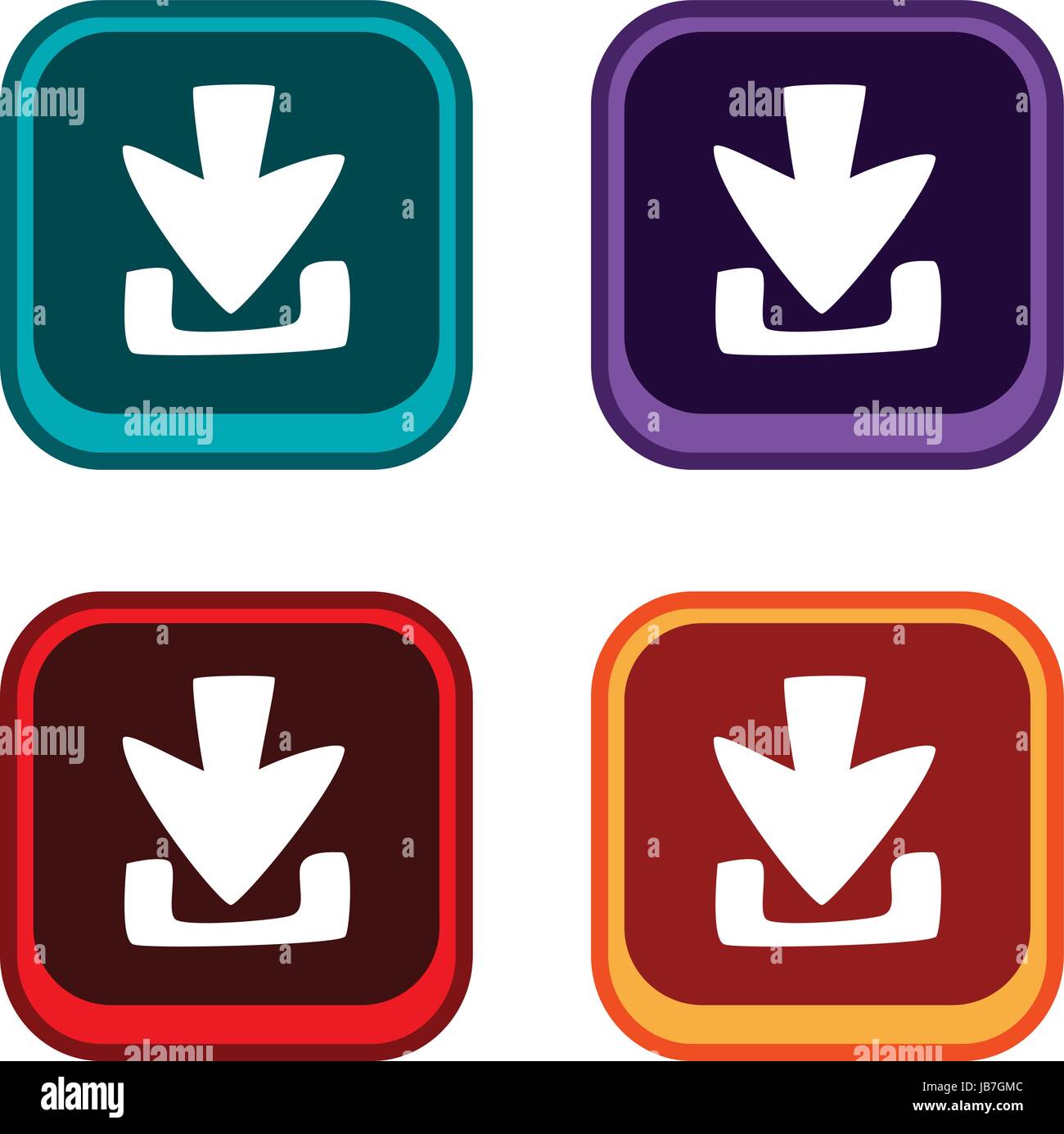 color app icon button game asset theme vector art Stock Vector Image ...