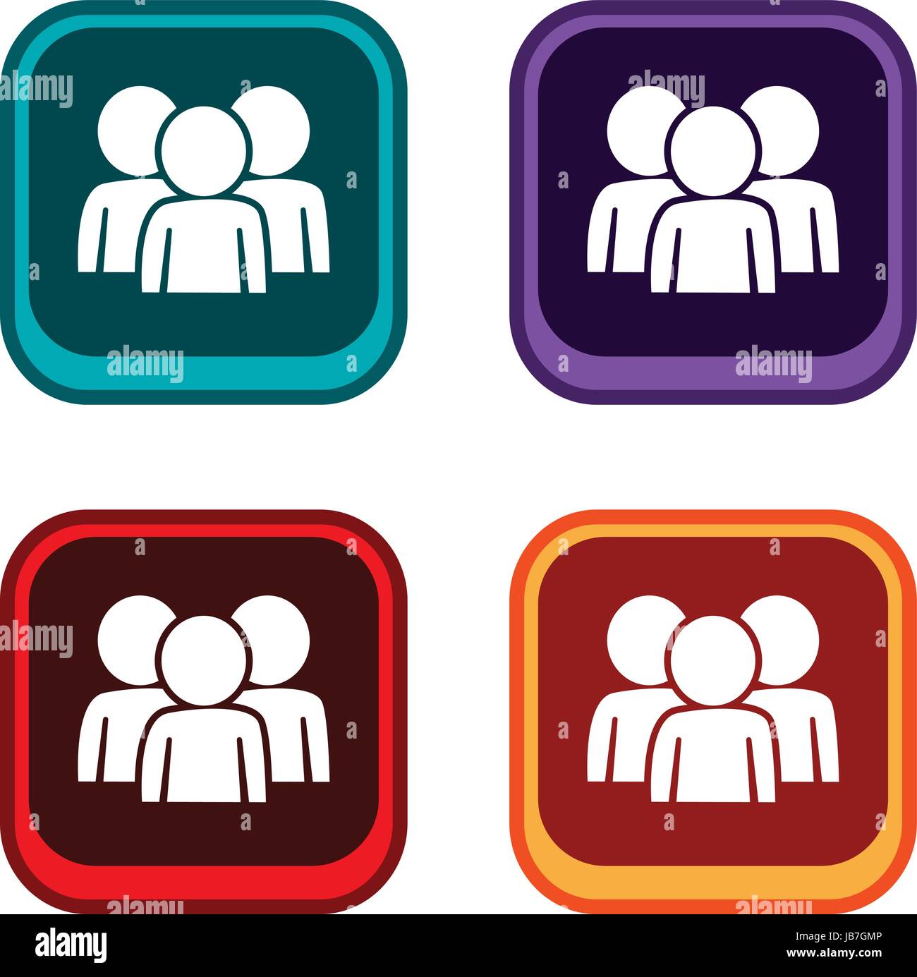 color app icon button game asset theme vector art Stock Vector Image ...